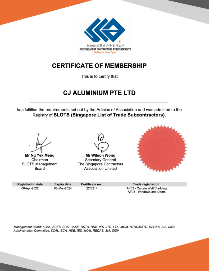 Certification – CJ Aluminium